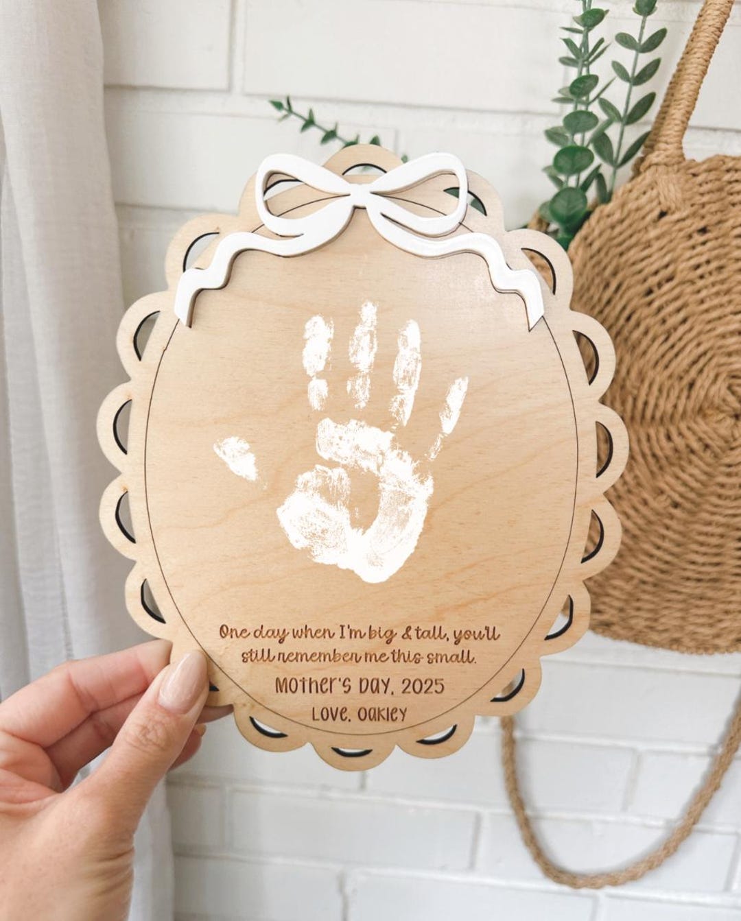 Handprint Sign, DIY Children’s Gift, Child's Hand Print Sign, Mother's ...