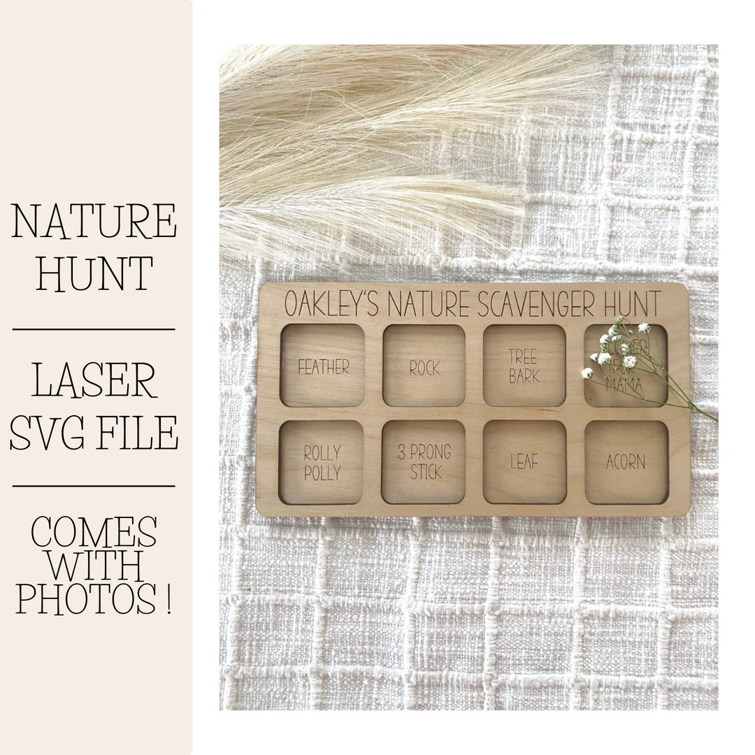 Nature Scavenger Hunt Laser File, SVG File, Glowforge File, Nature Hunt ...