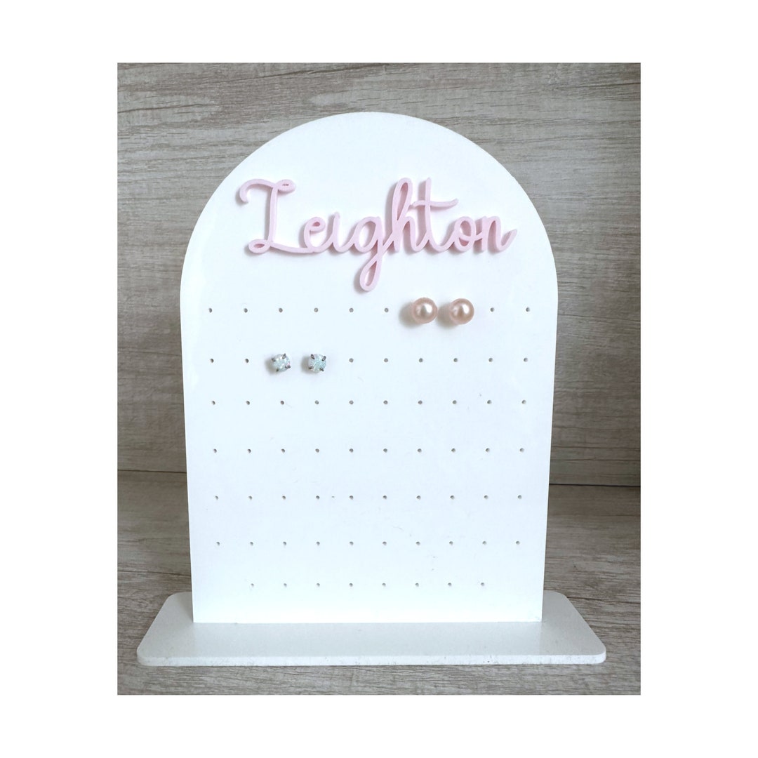 Earring Holder, Personalized, Kids Earring Holder, Girls Earring Holder ...