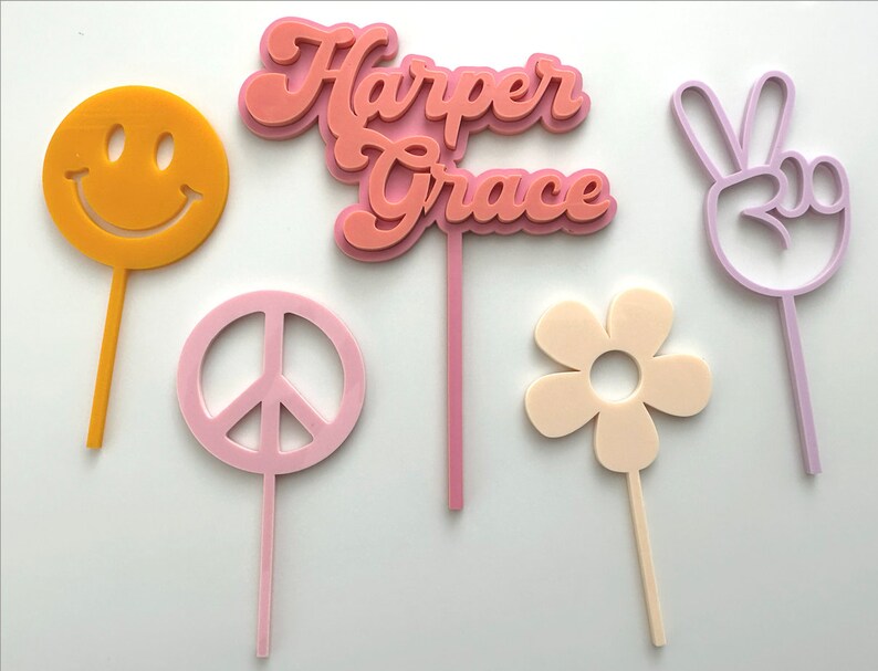 Two Groovy Cake Topper Groovy Party Groovy Birthday Groovy - Etsy