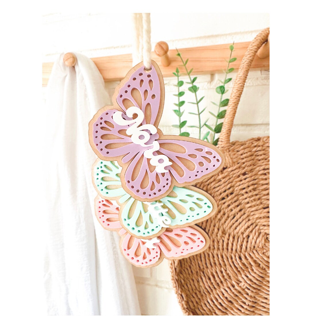Butterfly Easter Basket Tag, Boho Easter Basket Name Tag, Girls Easter ...