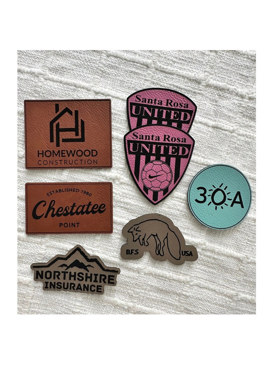 Logo Iron on Faux Leather Patch, Iron-on Leather Patch, Personalized ...