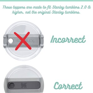 40oz Stanley Lid Topper, 30oz Stanley Lid Topper, Custom Stanley Lid - Etsy