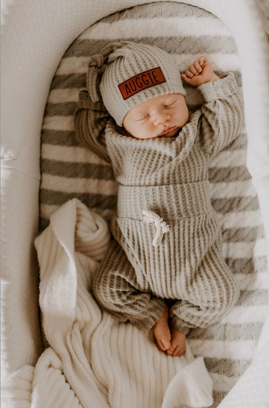 Personalized Baby Beanie Hat: Baby Announcement, Coming Home Outfit - Etsy