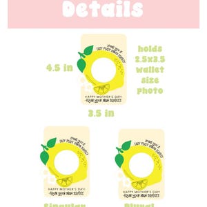 Lemon Mothers Day Photo Magnet, Mothers Day Gift, Photo Frame, Gift for ...