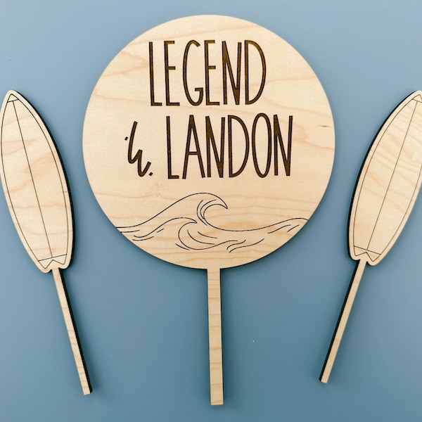 Surfing Cake Topper - Etsy