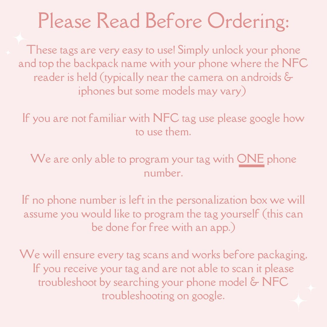 NFC Emergency Contact Personalized Backpack Tag: Acrylic Name Keychain ...