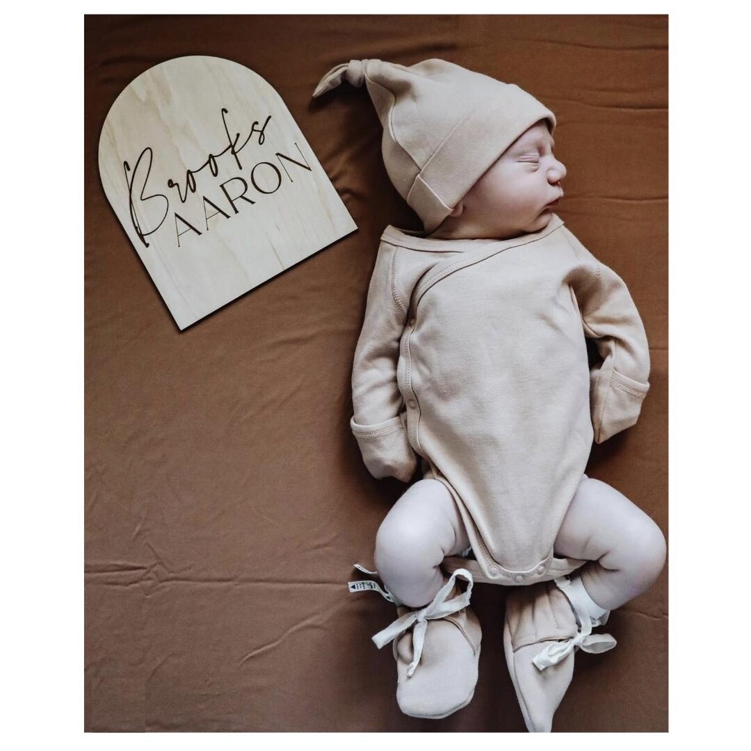Wood Name Sign: Boho Baby Announcement, Newborn Photo Prop - Etsy