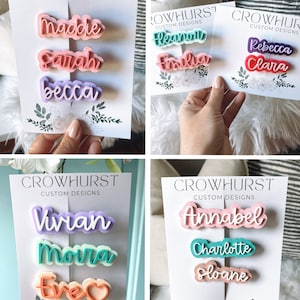 Personalized Name Hair Clip, Name Clip, Personalized Hair Bow ...