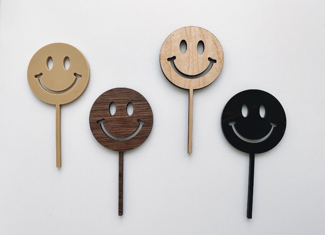 Smiley Cupcake Toppers, Rad One, Surf Cake Topper, One Happy, Baby on ...