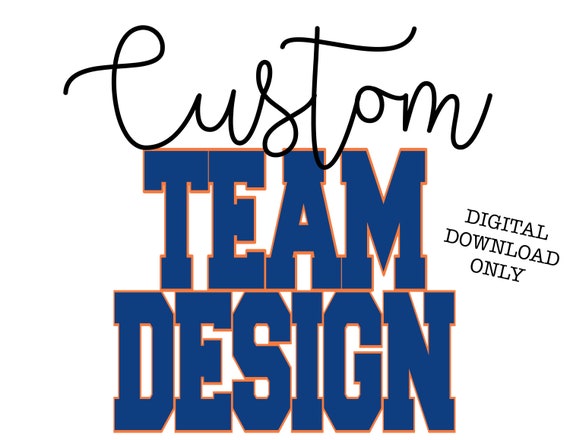 Custom Team or School Design Personalized Sports Team - Etsy