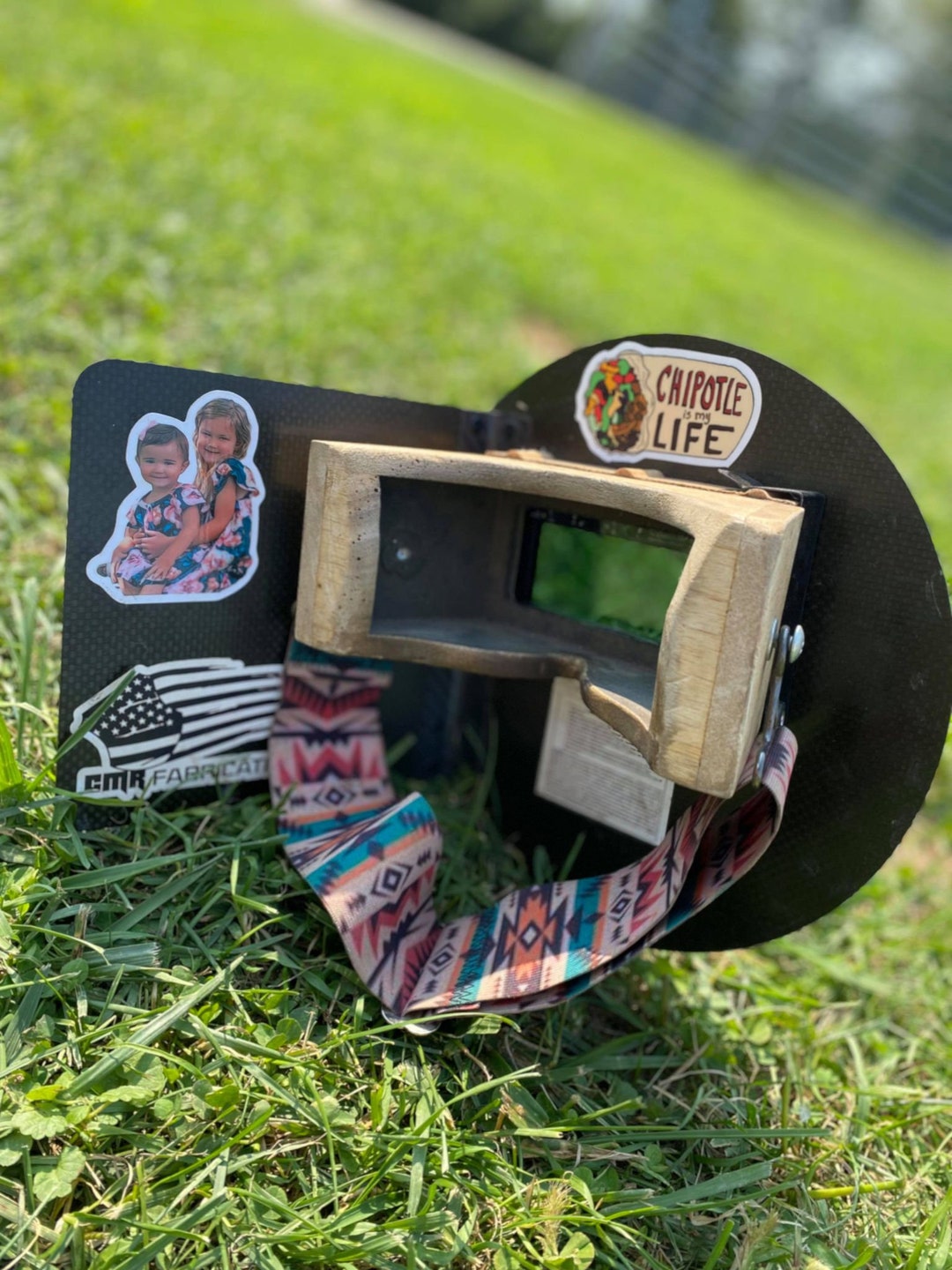 Pancake welding helmet store
