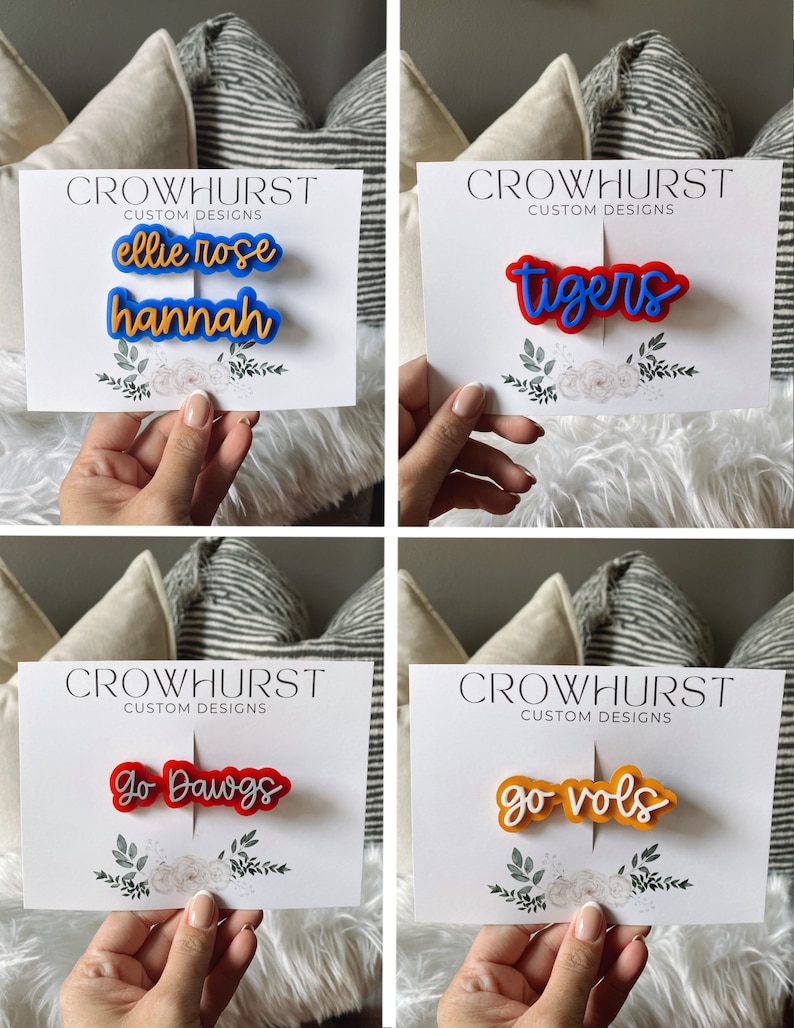 Personalized Name Hair Clip Name Clip Personalized Hair Bow - Etsy