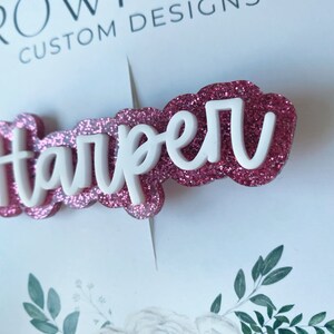 Personalized Name Hair Clip Name Clip Personalized Hair Bow - Etsy
