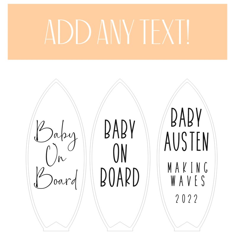 Baby on Board Baby Shower Sign Surf Baby Shower Baby on - Etsy