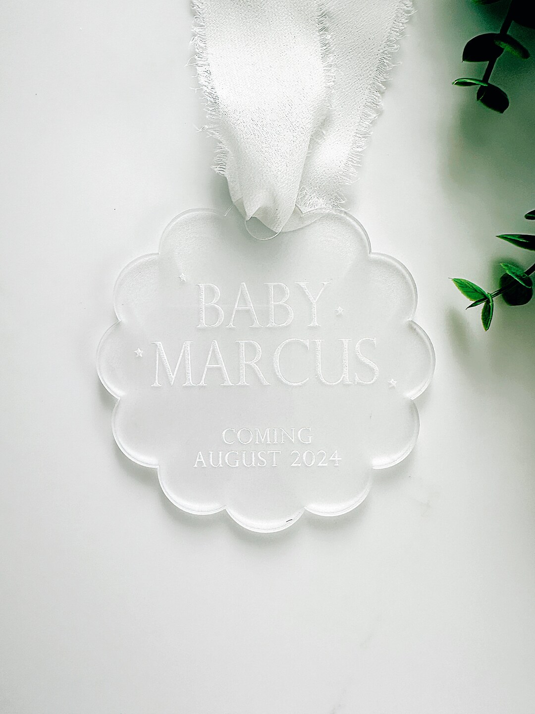 Personalized Baby Announcement Acrylic Christmas Ornament - Etsy