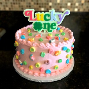 Lucky One Cake Topper, Charm Birthday, St Patrick's Day Birthday, Lucky ...