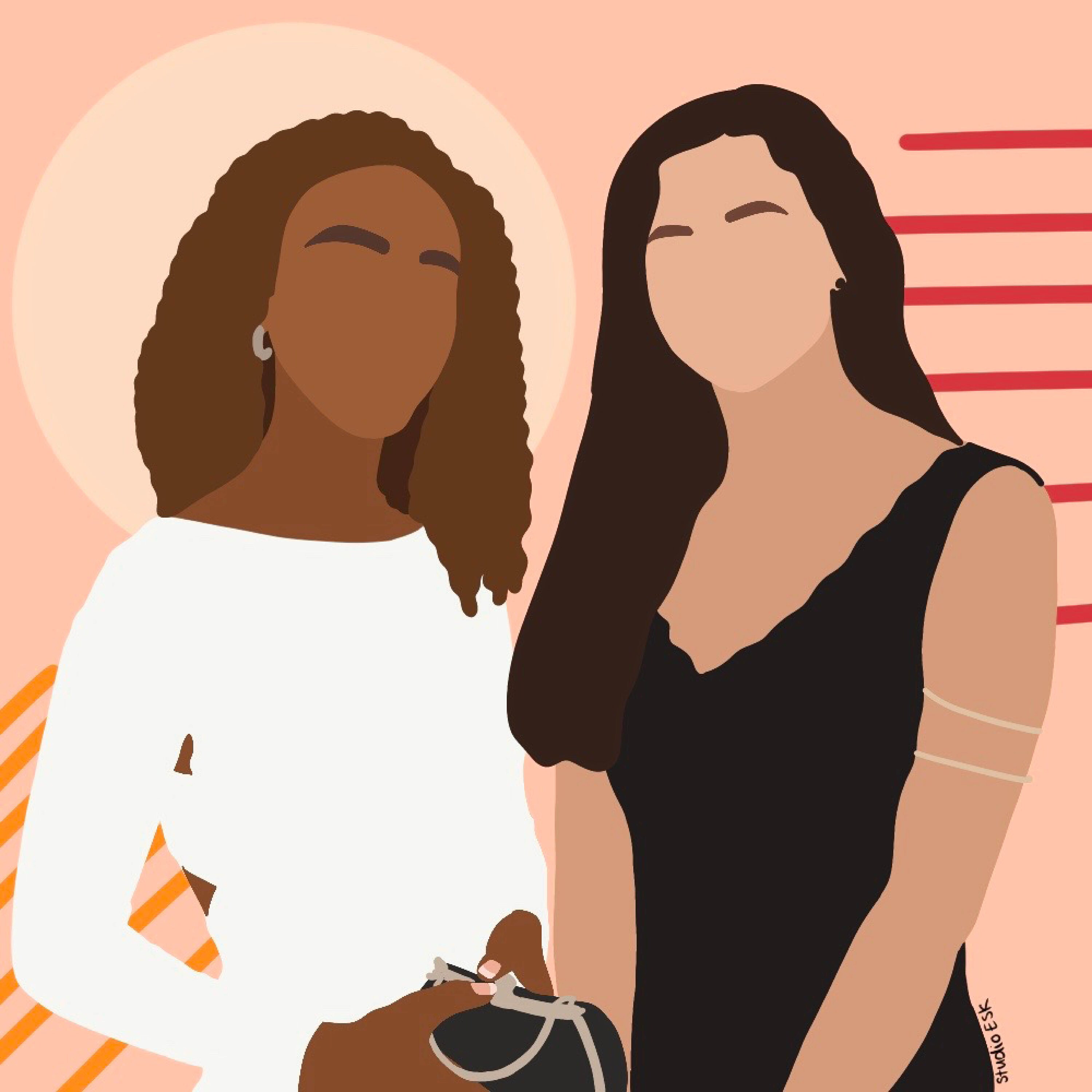 Plat 2D Portret | Handgemaakte digitale tekening | Digitale Illustratie ...