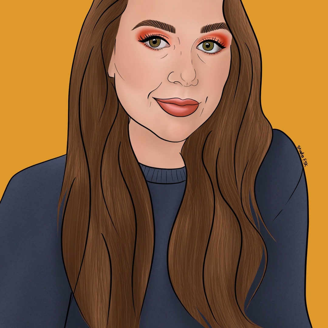Detailed Portrait Custom Digital Drawing Digital Illustration ...