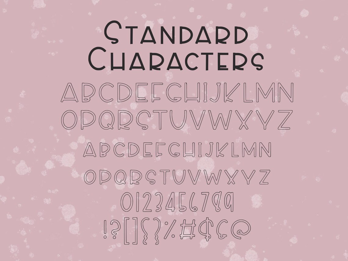 Handwritten All Caps Font Bubble Letters Font Instant - Etsy