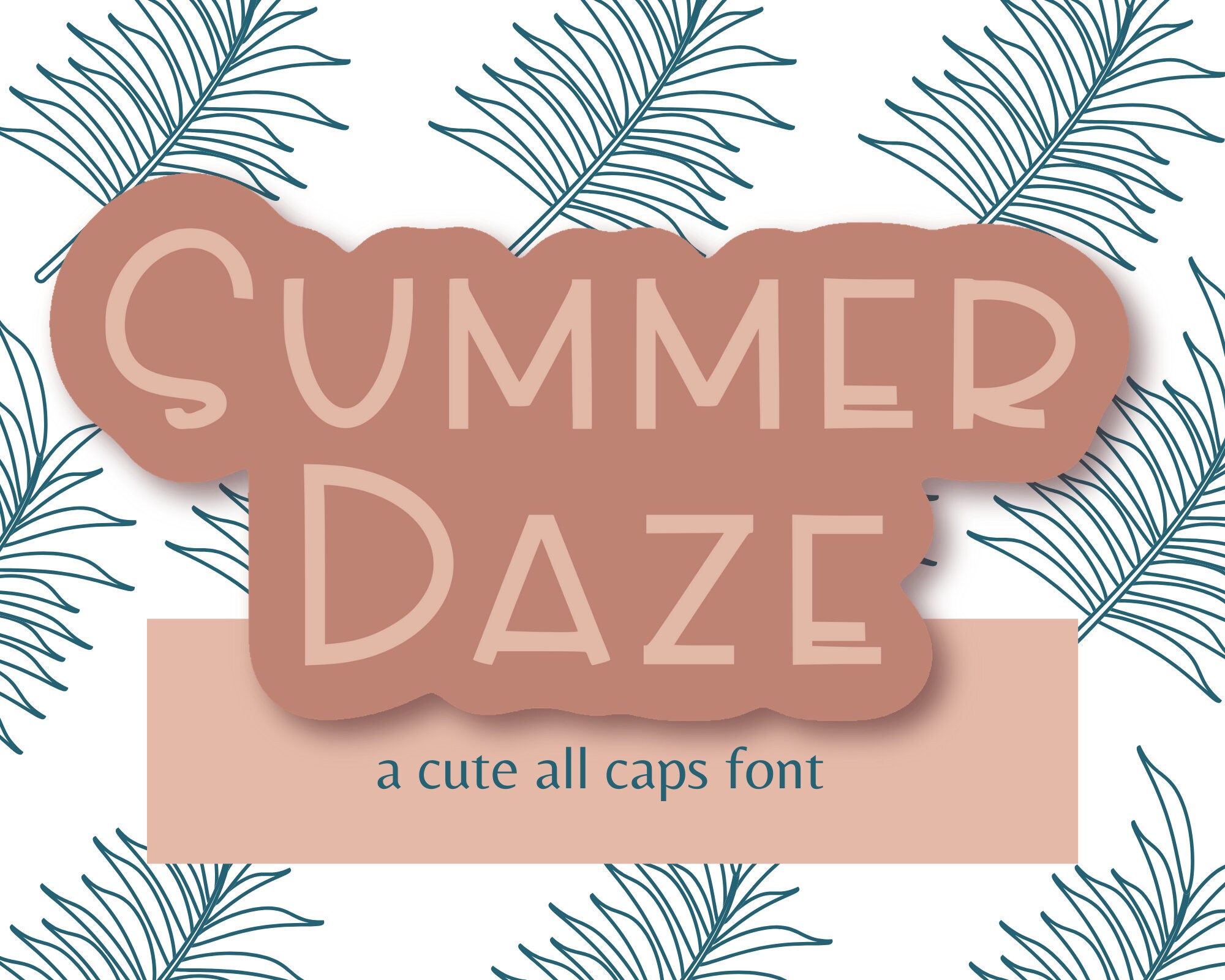 Handwritten All Caps Font Block Letters Font Instant Download Happy ...