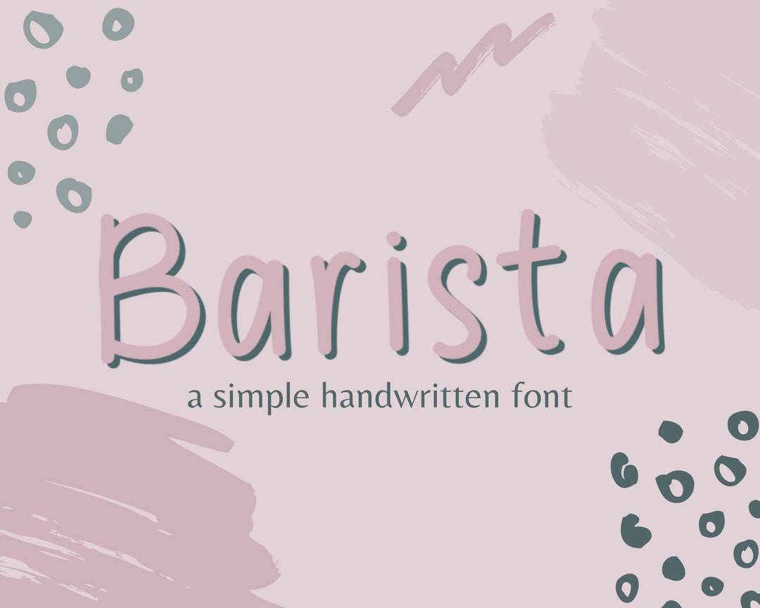 Barista Print Handwritten Digital Note Taking Font | Study Font Instant ...