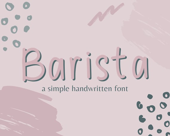 Barista Print Handwritten Digital Note Taking Font Study - Etsy