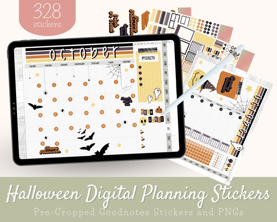 328 Digital Sticker Set for Halloween Pre-cropped Digital - Etsy