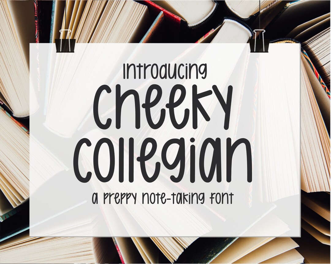 Cheeky Collegian Font: Handwritten Note-taking Font (TTF OTF) (digital ...