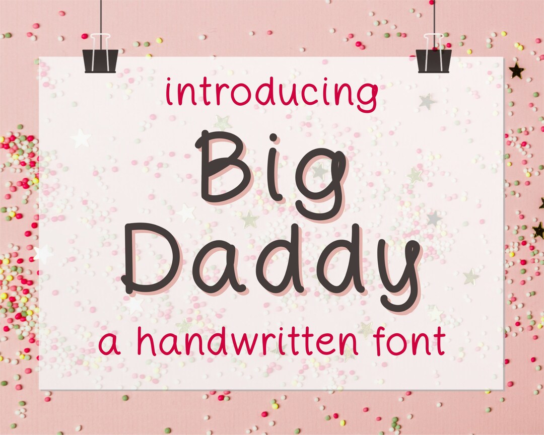 Big Daddy Handwritten Font: Digital Note-taking (OTF, TTF, Web Font) - Etsy