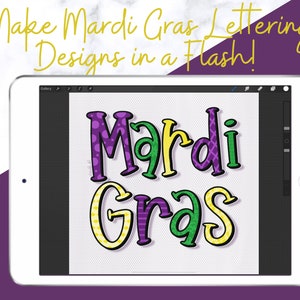 Procreate Brush Stamp Bundle for Mardi Gras | 11 Procreate Stamps ...