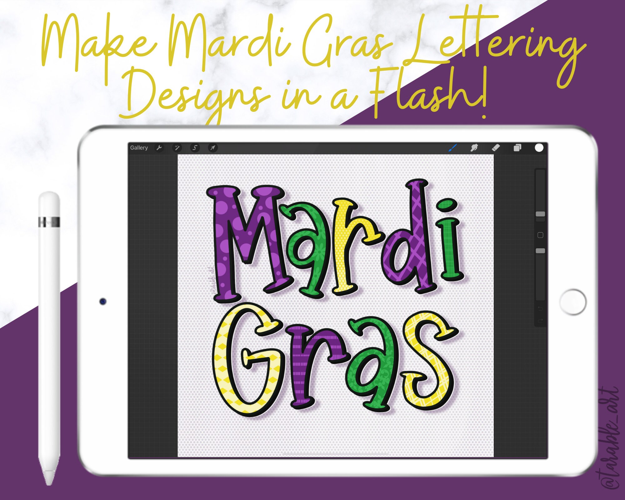 Procreate Brush Stamp Bundle for Mardi Gras 11 Procreate Stamps ...