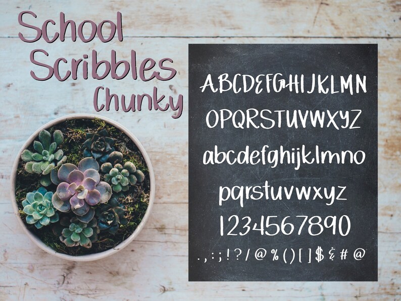 School Scribbles Font Family Bundle Handwritten Chunky Thin Regular ...