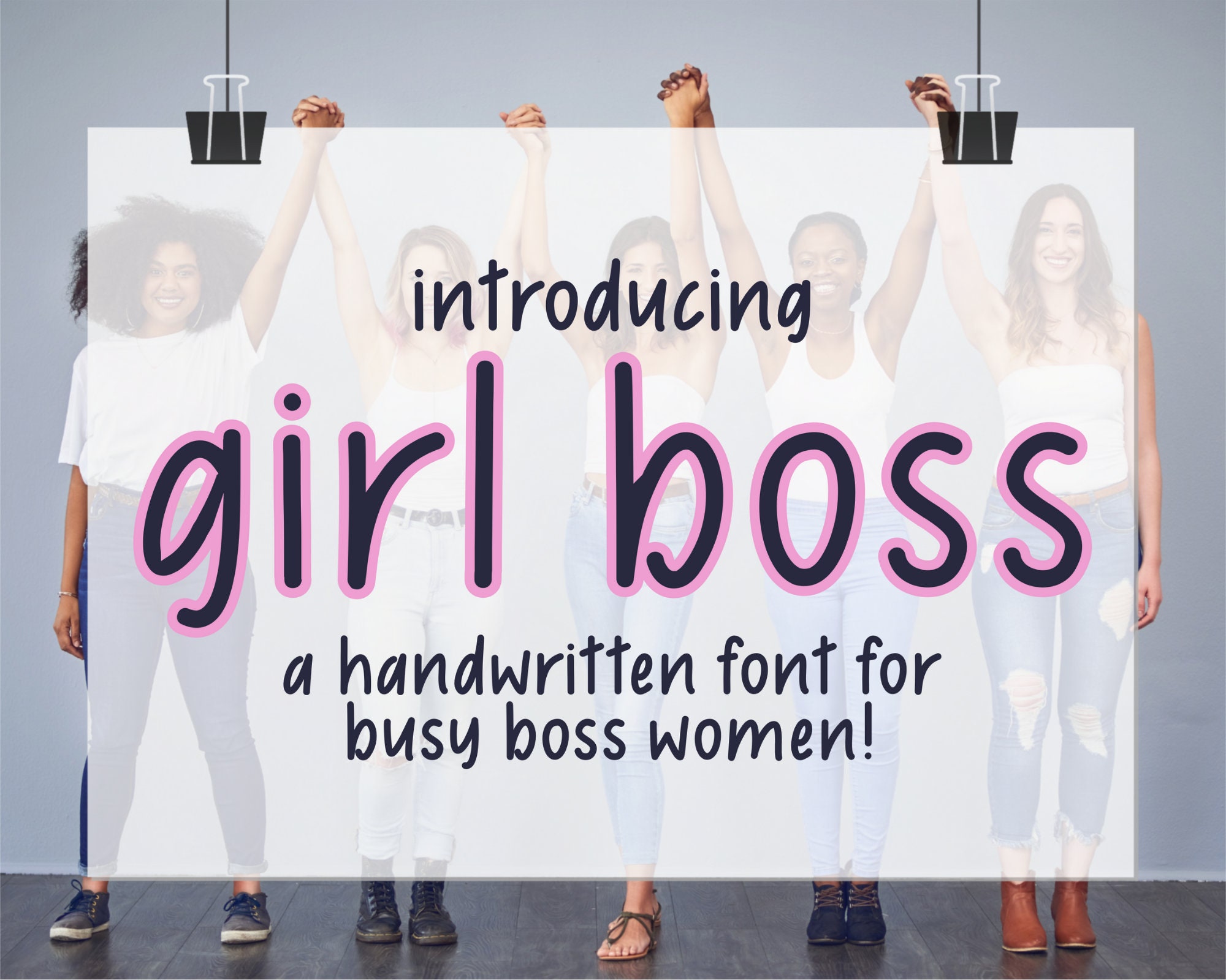 Girl Boss Print Handwritten Digital Note Taking Font | Study Font ...