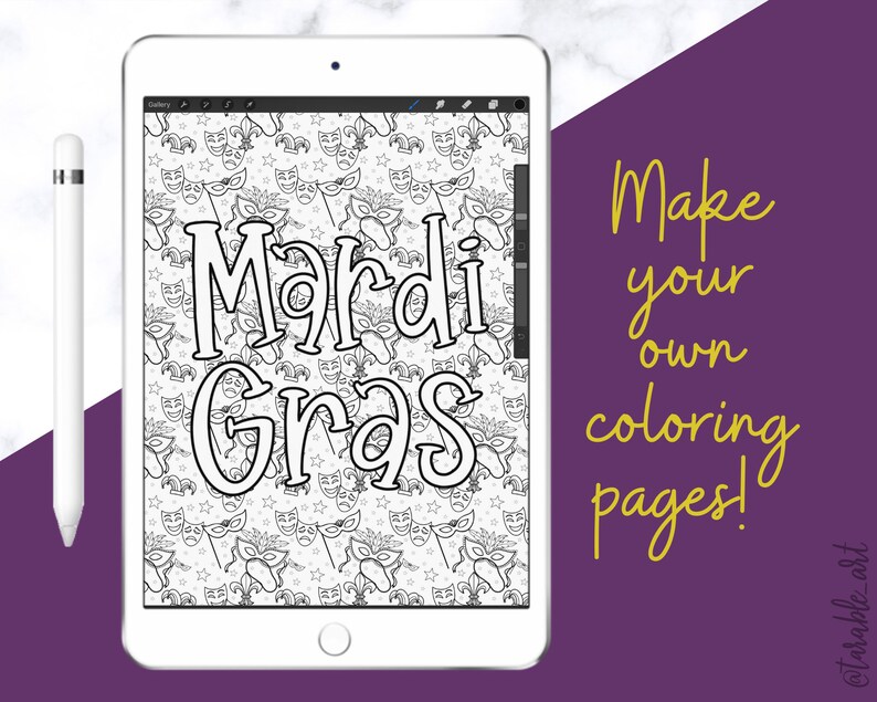 Procreate Brush Stamp Bundle for Mardi Gras 11 Procreate | Etsy