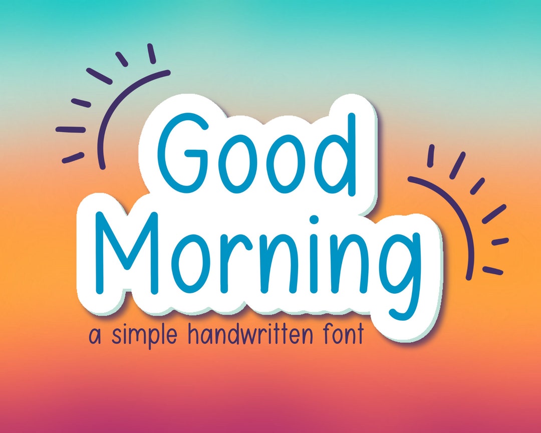 Good Morning Print, Sunrise Scribbles, Handwritten Digital Notes and ...