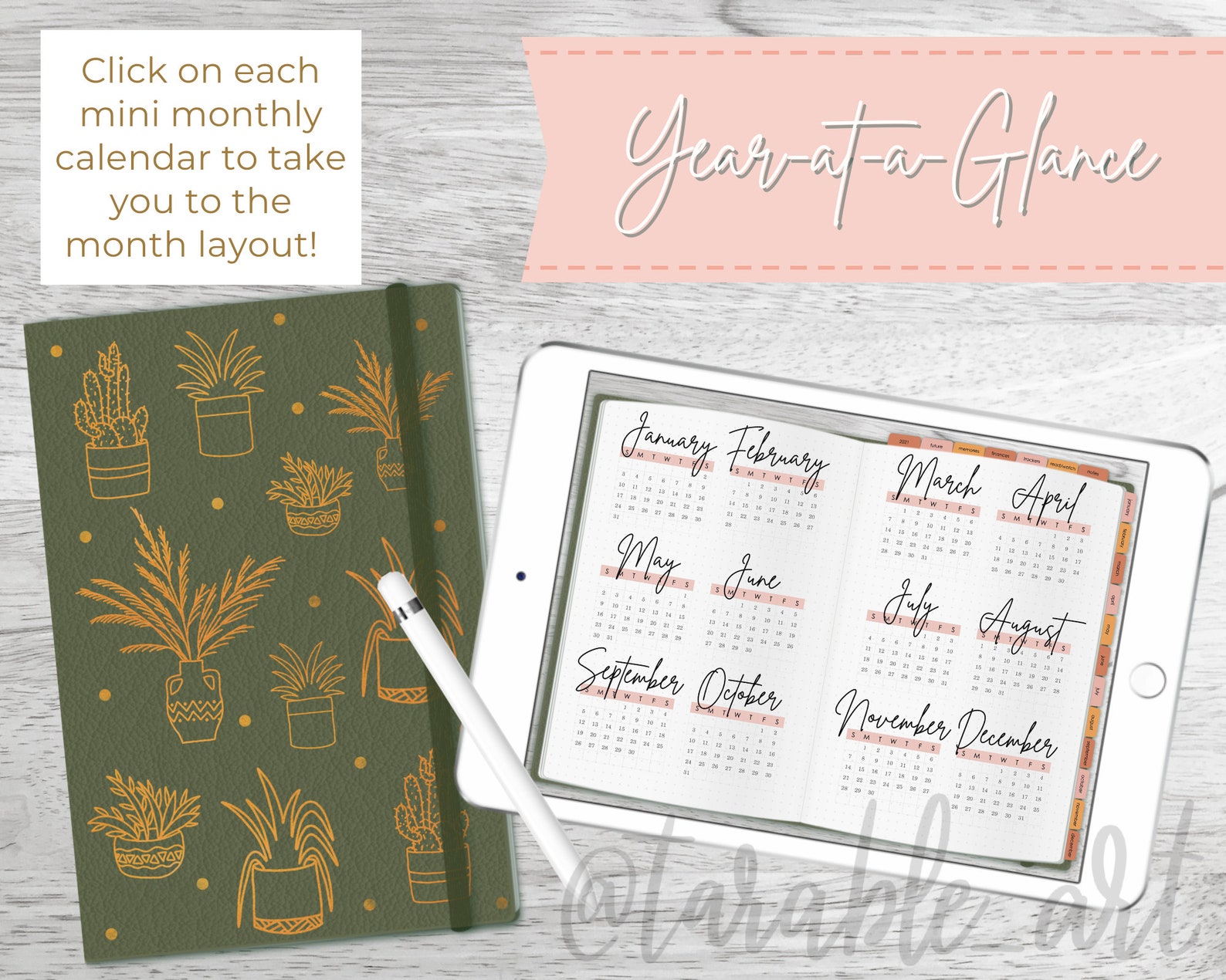 2021 Dated Digital Planner Goodnotes Notability Noteshelf - Etsy