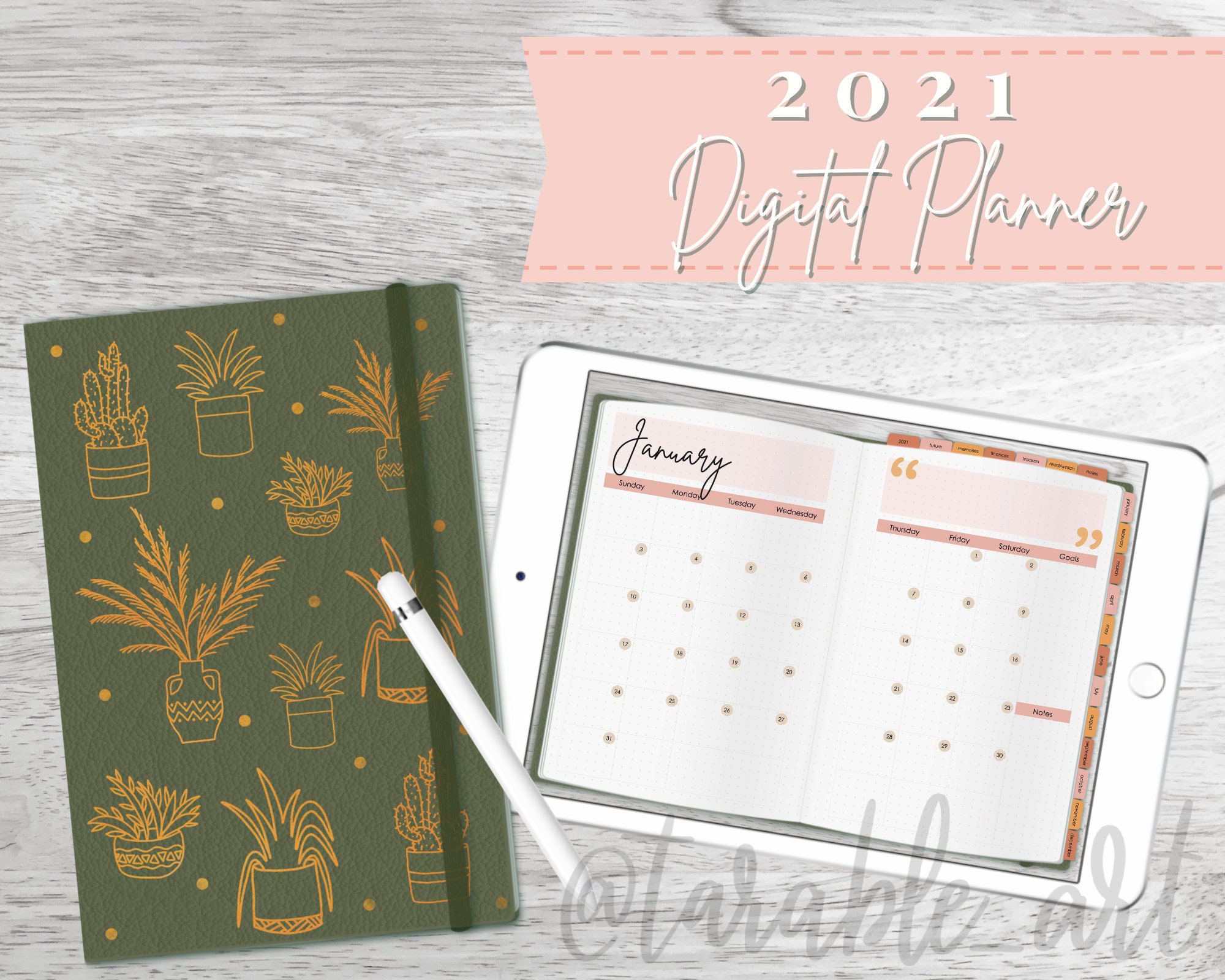 2021 Dated Digital Planner Goodnotes Notability Noteshelf - Etsy