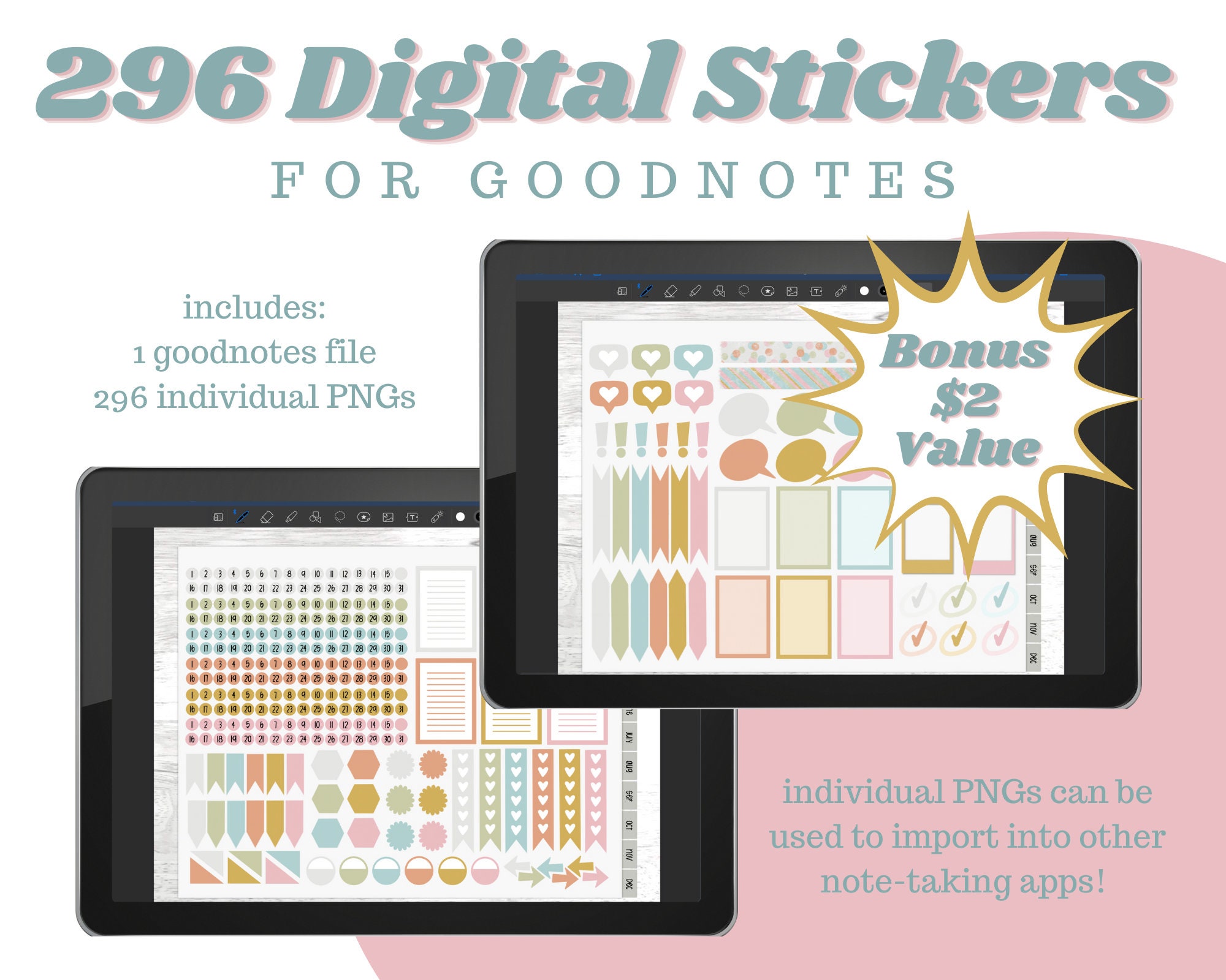 2023 Blue Digital Planner Bundle Fully Dated Ipad Digital - Etsy