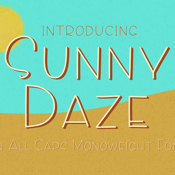 Sunny Font - Etsy