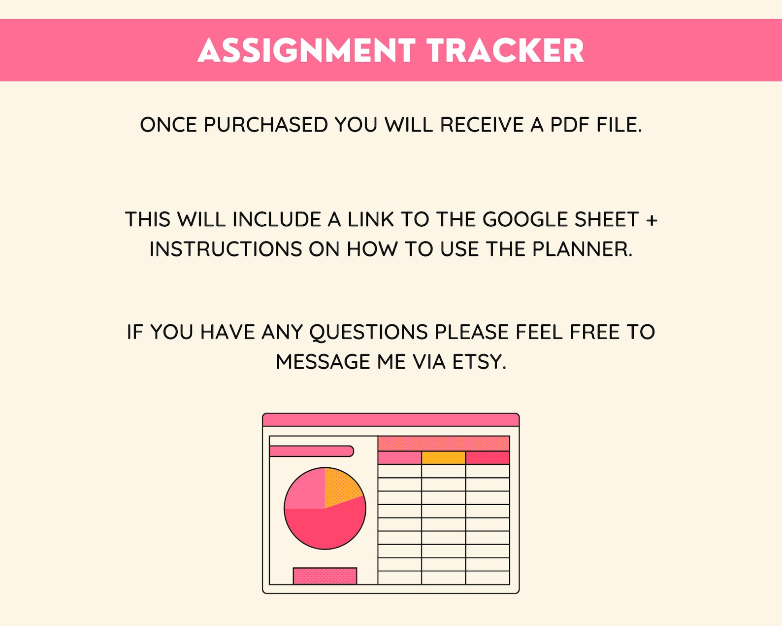 Assignment Tracker, Google Sheets, Spreadsheet, Homework Planner ...