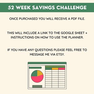 52 Weeks Savings Tracker Google Sheets Annual Finance - Etsy