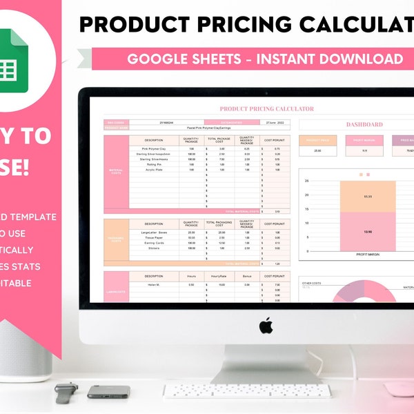 Profit and Loss Dashboard - Etsy