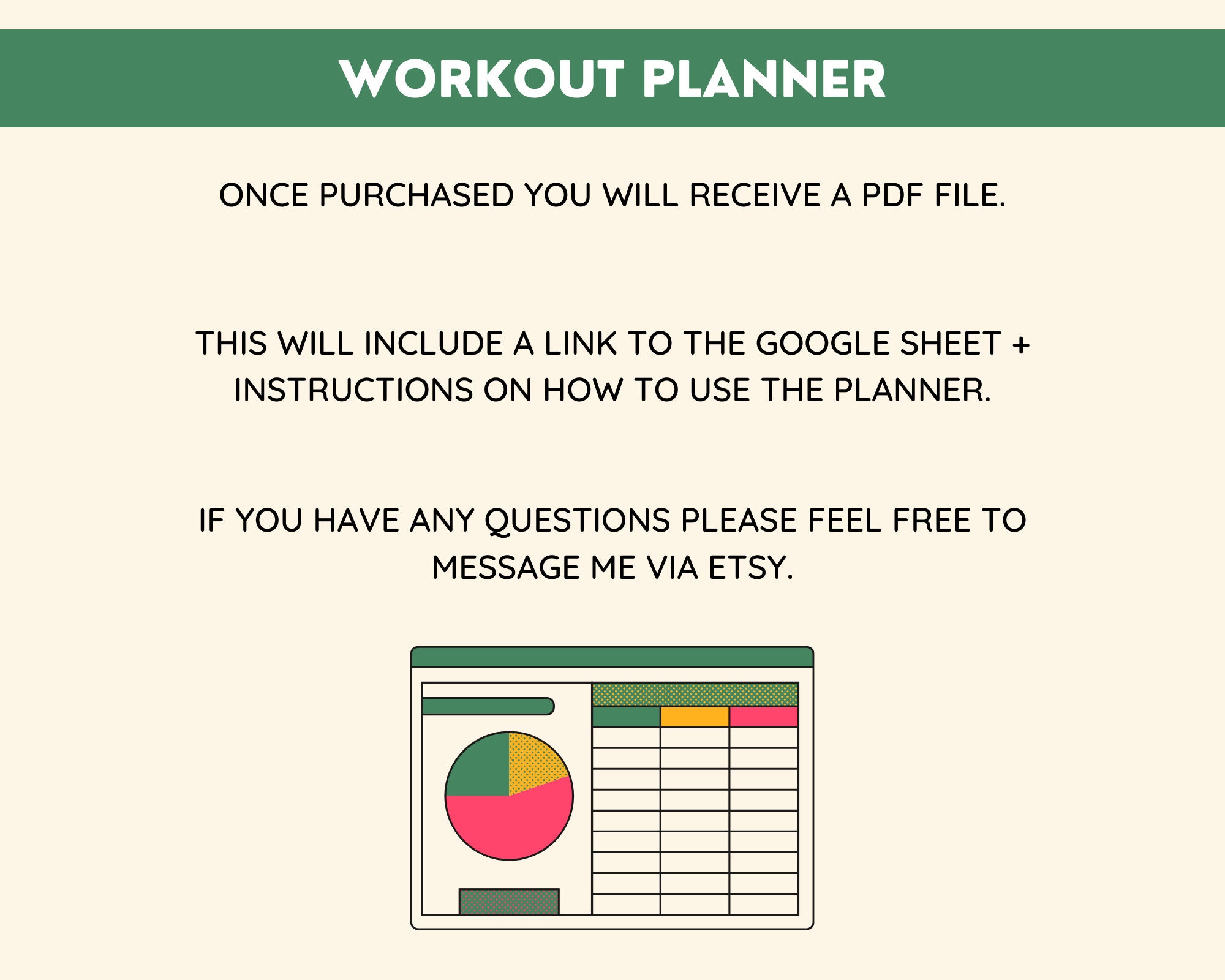 Workout Planner Spreadsheet, Google Sheets, Daily, Weekly, Fitness ...