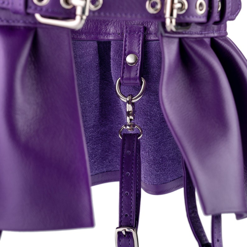 Purple Basque Skirt With Garters And Open Cup Bra Set Peplum | Etsy