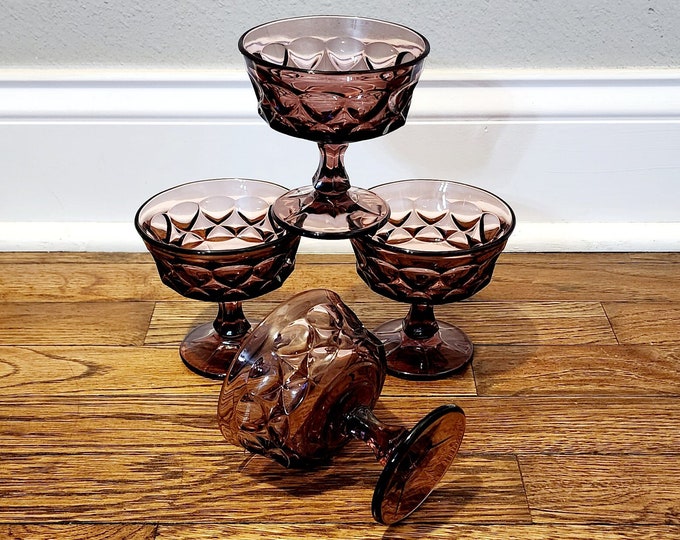 Vintage Noritake Set of 5, Perspective Plum Amethyst Purple Glass ...