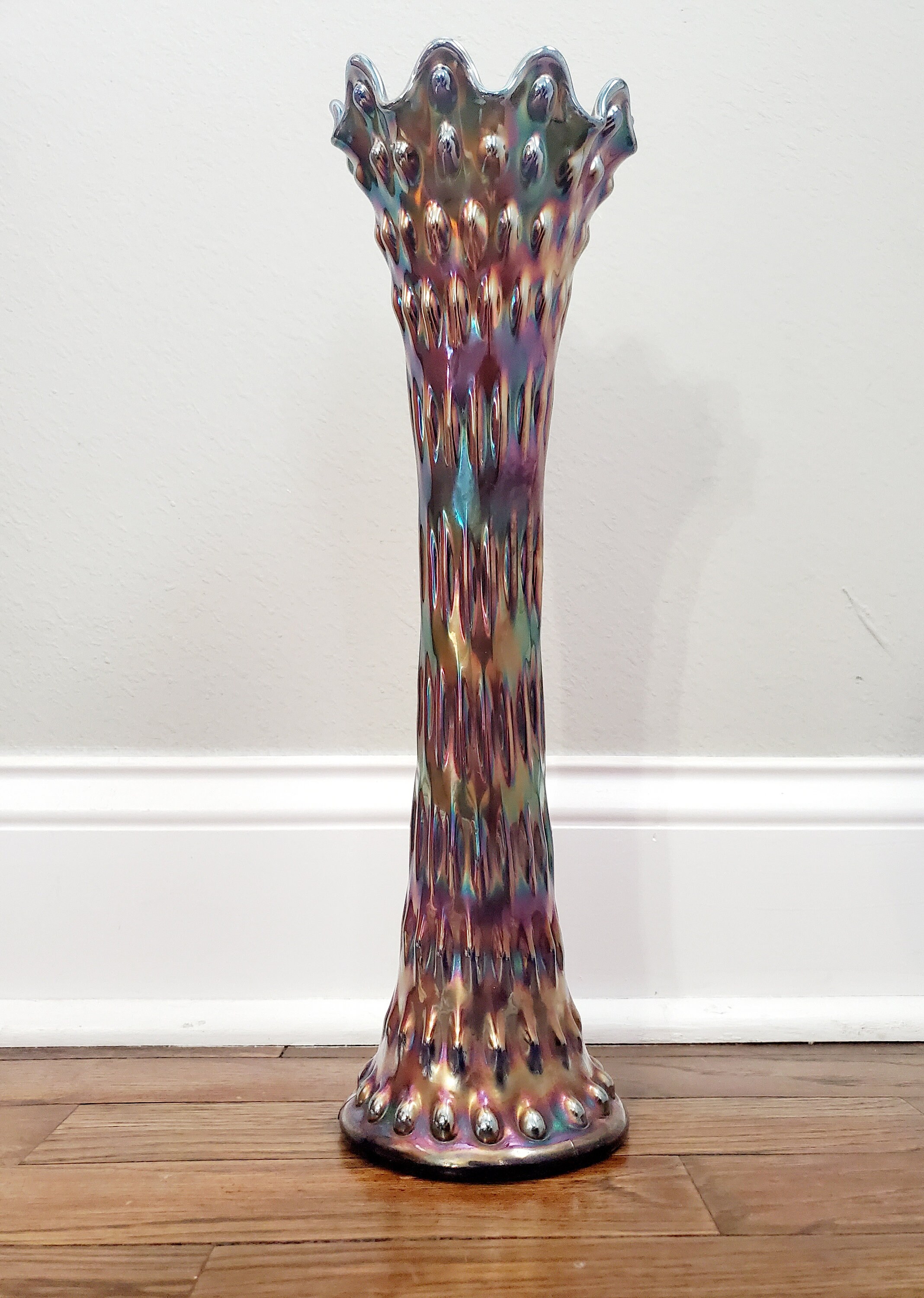 Carnival Glass Funeral Vase