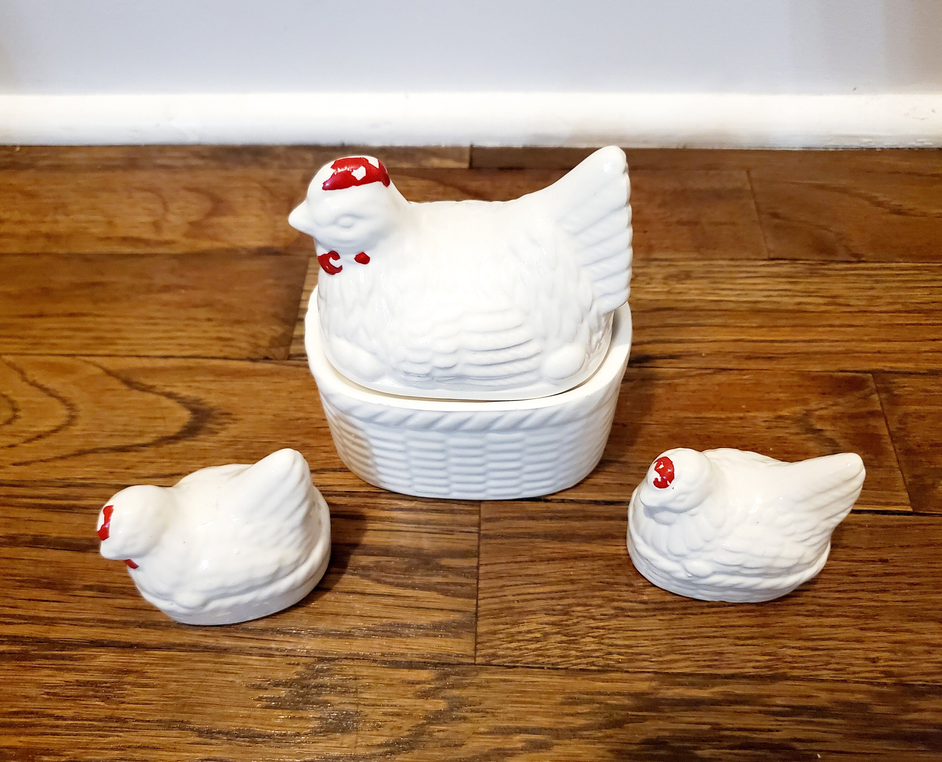 Salt & Pepper Shakers Dining & Serving Ceramic 3 Piece Sugar Salt and ...