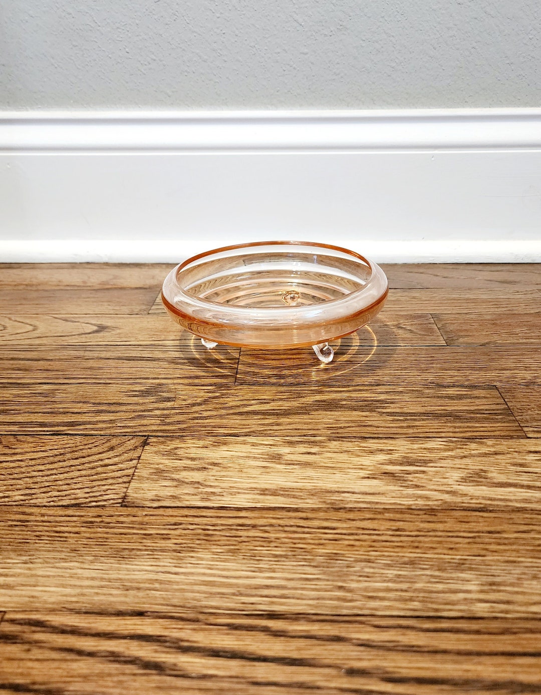 Pink Depression Small Footed Bowl or Flowerlite (imperfect) - Etsy