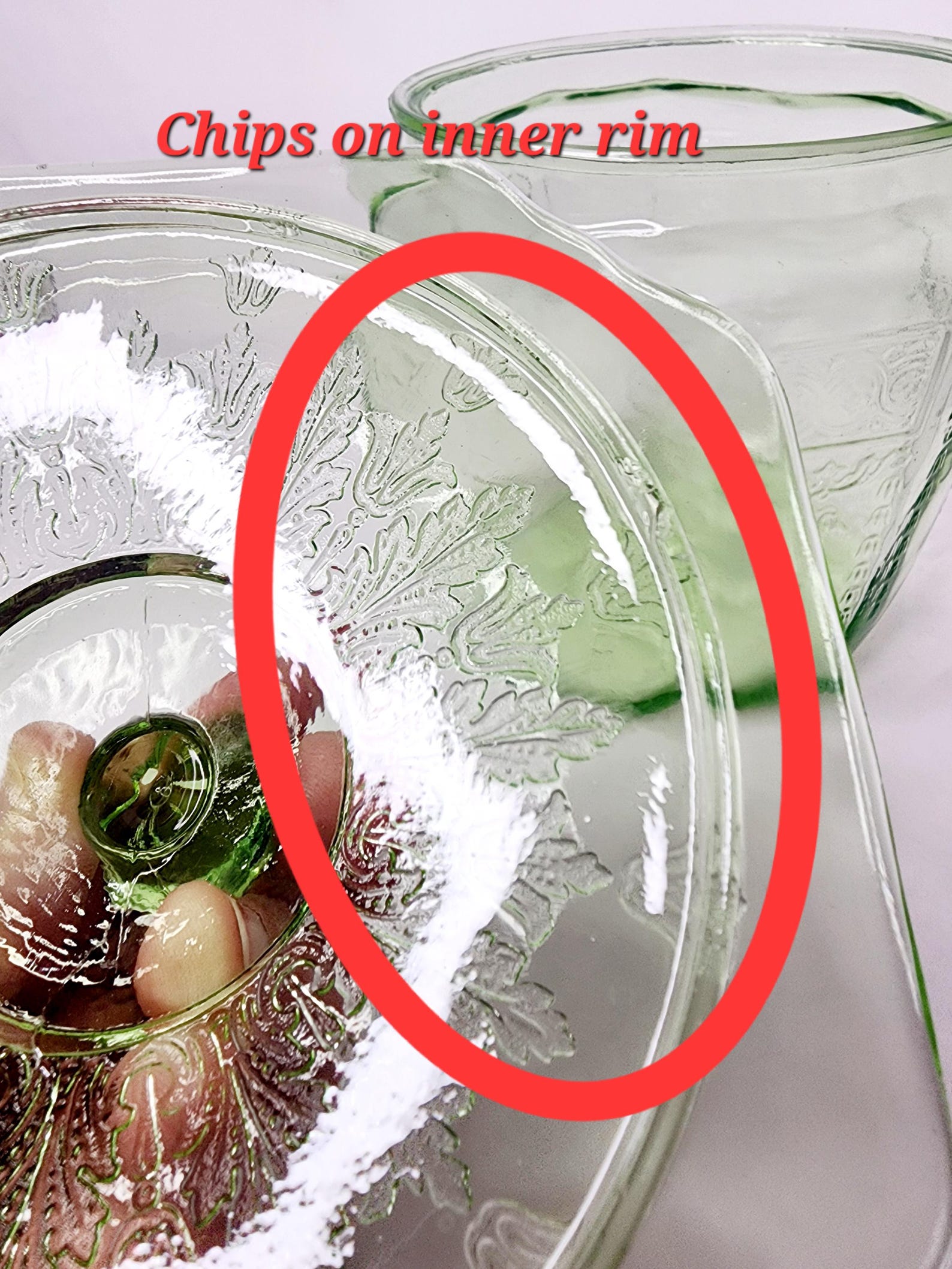 Anchor Hocking Princess Green Uranium Cookie Jar With Lid Glows ...